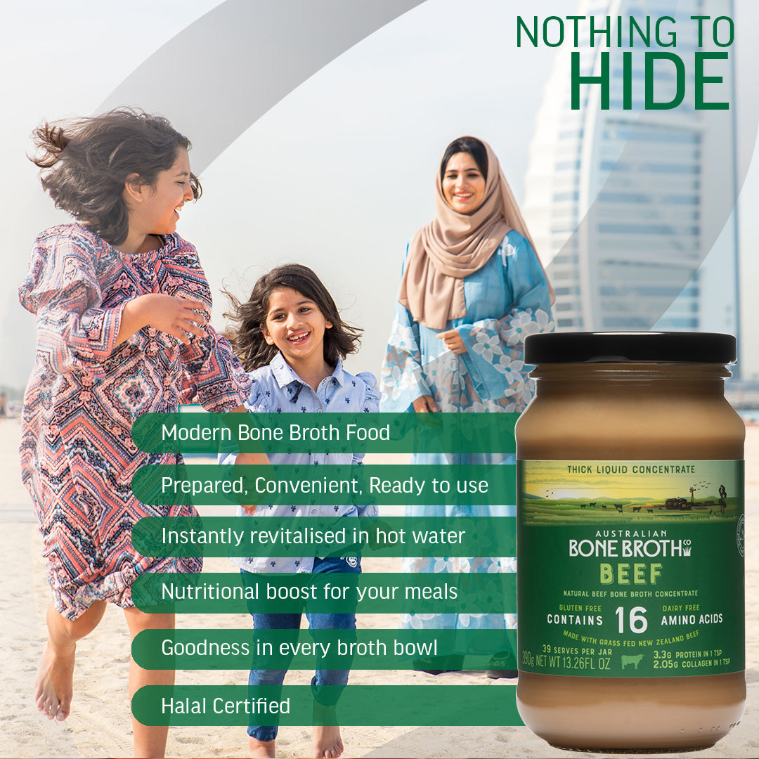 Halal Beef Bone Broth Concentrate 375g (Two Bottle Promotion) – Australian Bone Broth Co