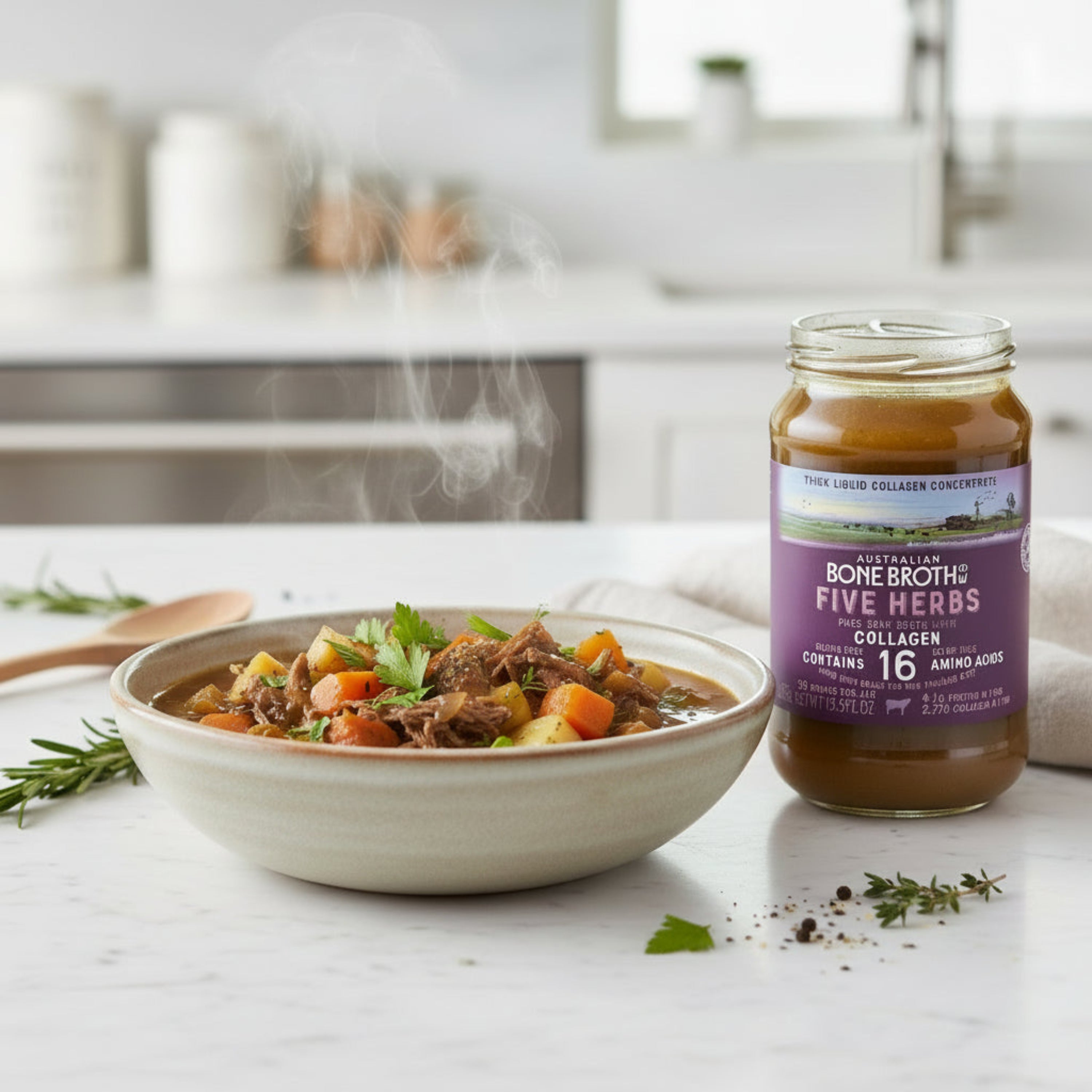Five Herbs Bone Broth Concentrate Halal Certified Shop Online ...