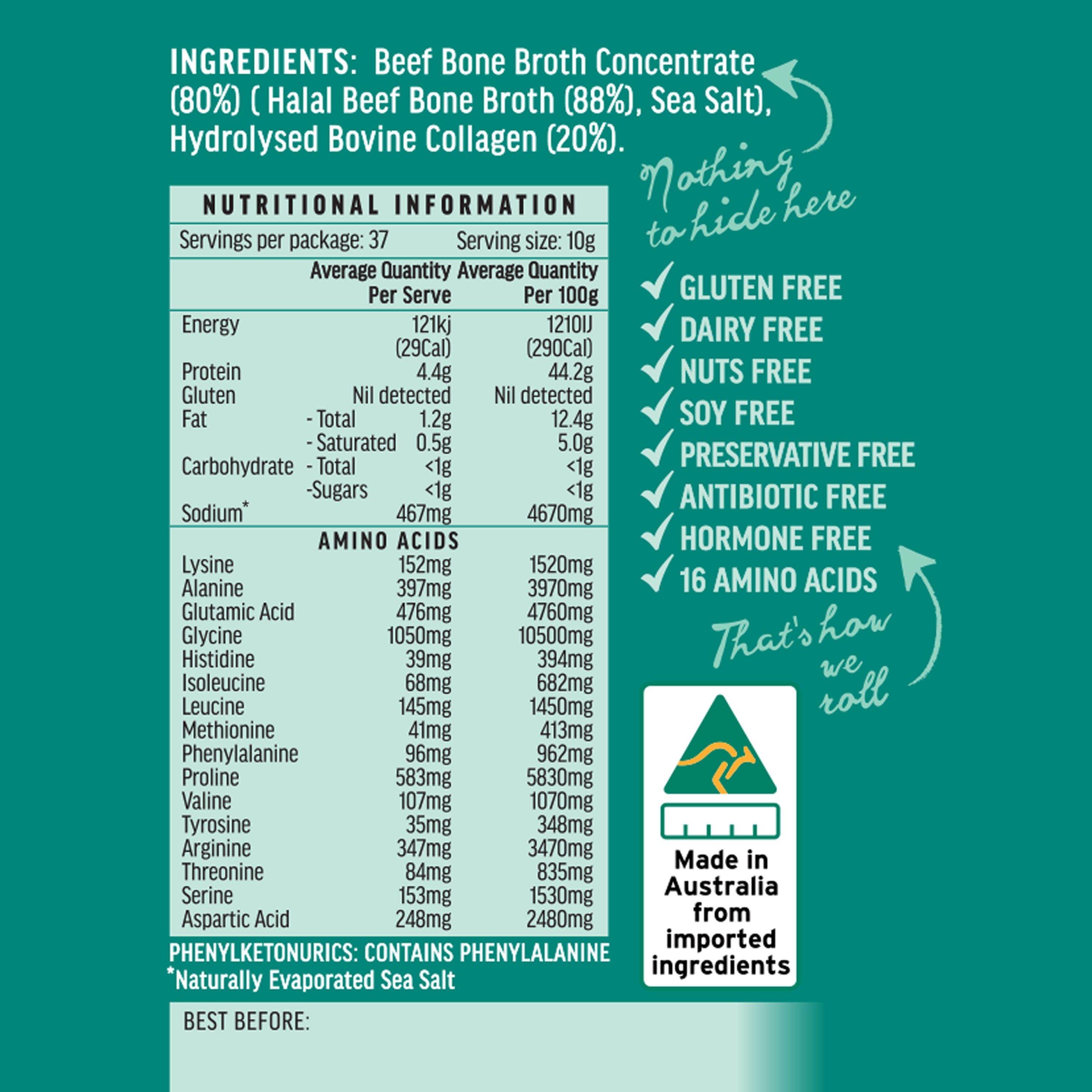 Halal Beef Broth with Collagen Concentrate - Buy Online | Australian ...